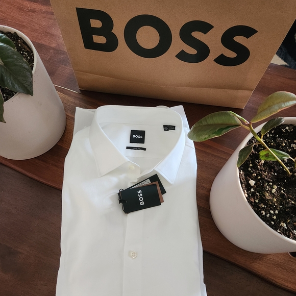 Boss | Shirts | Boss Mens Crisp White Dress Shirt | Poshmark